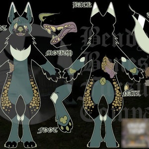 Canine Fursona Reference Sheet Hi Res Transparent .png - Etsy