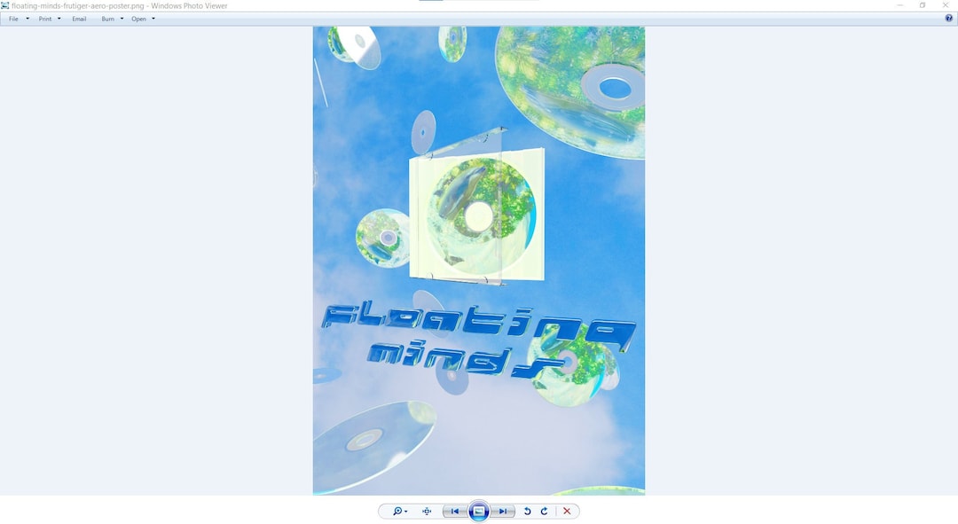 Y2K Frutiger Aero Floating Minds and Cds Poster Print - Etsy