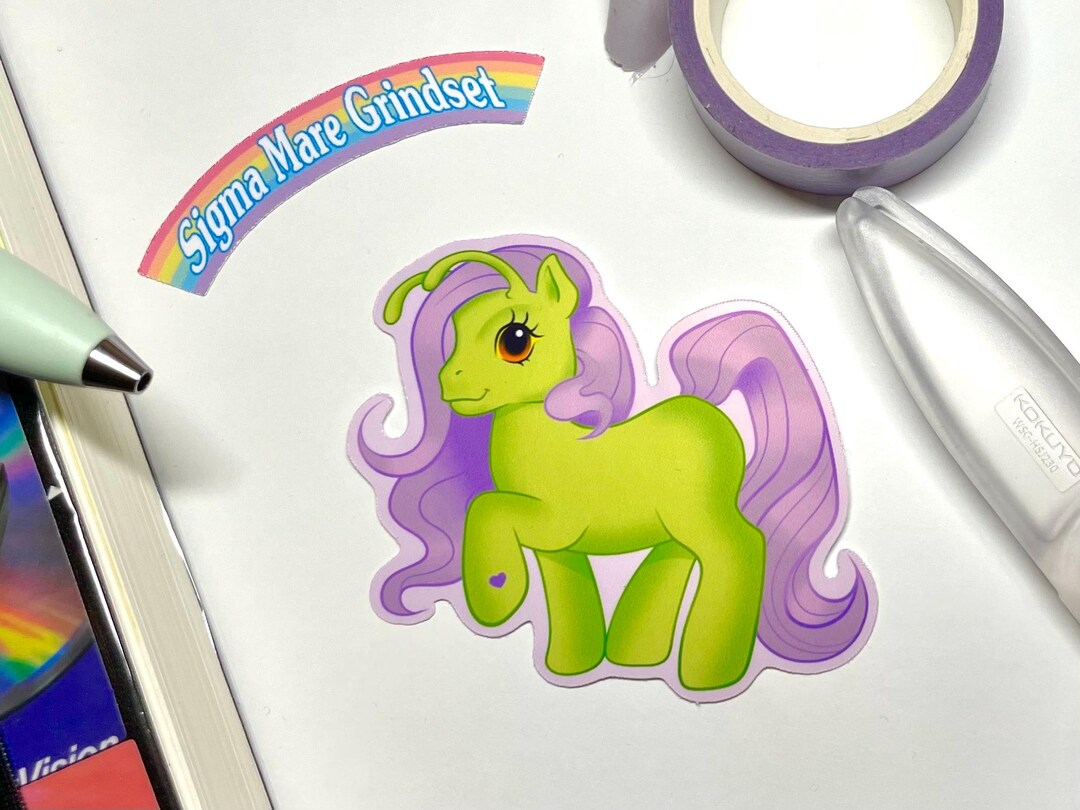 Sigma Mare Grindset Alien Pony Sticker - Etsy