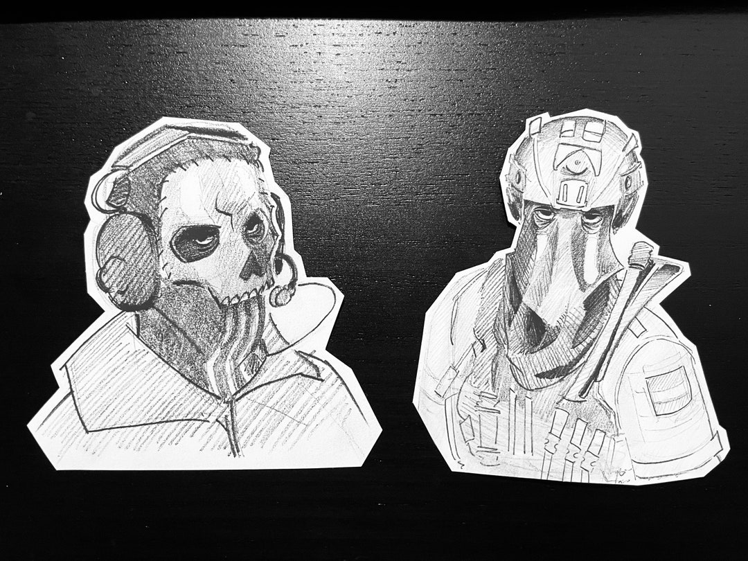 Ghost and König COD Vinyl Stickers unofficial Fanart - Etsy UK