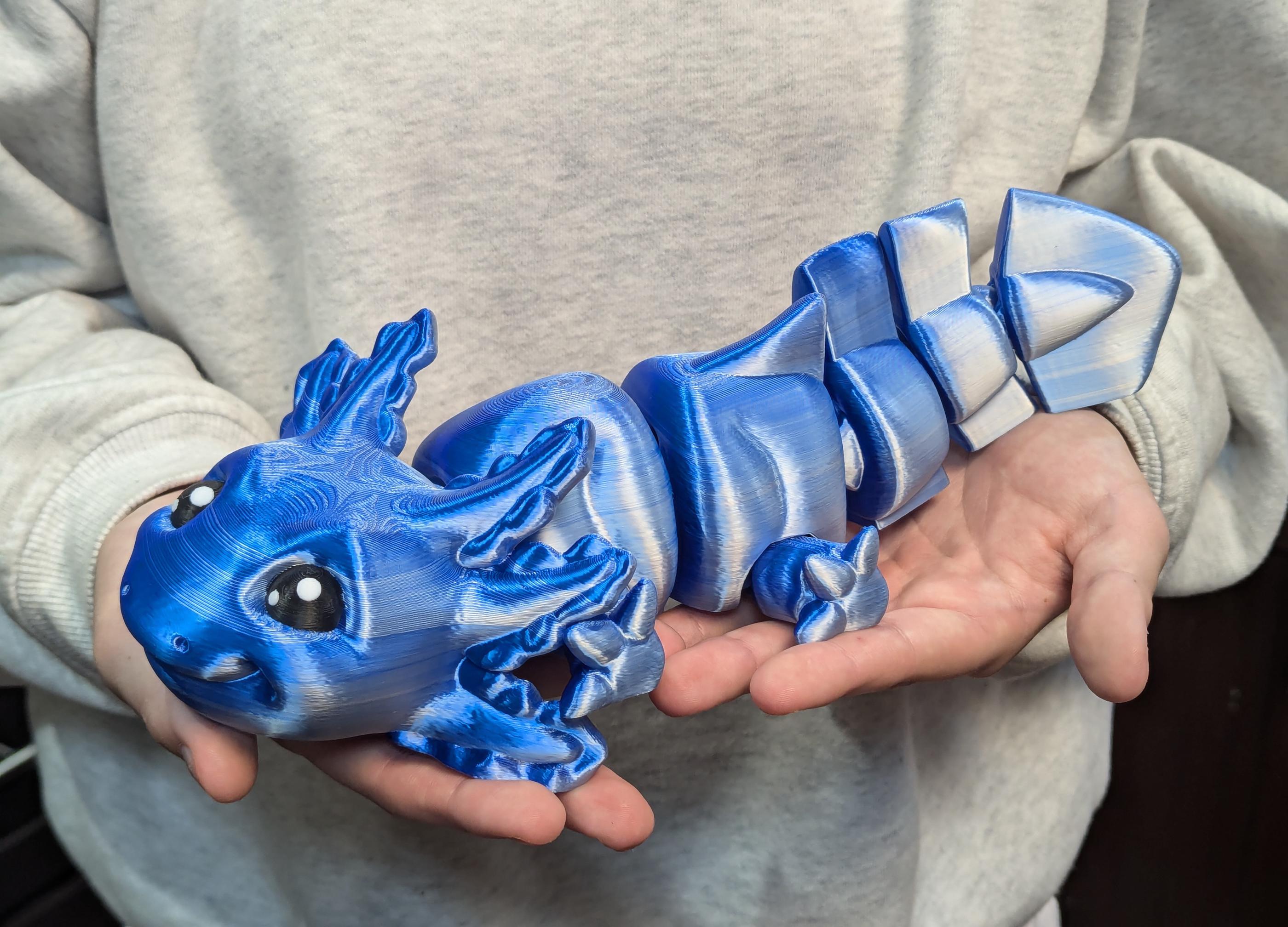 Huge Axolotl - Flexible Figure - Articulated Toy Sensory Toy Fidget Toy ...