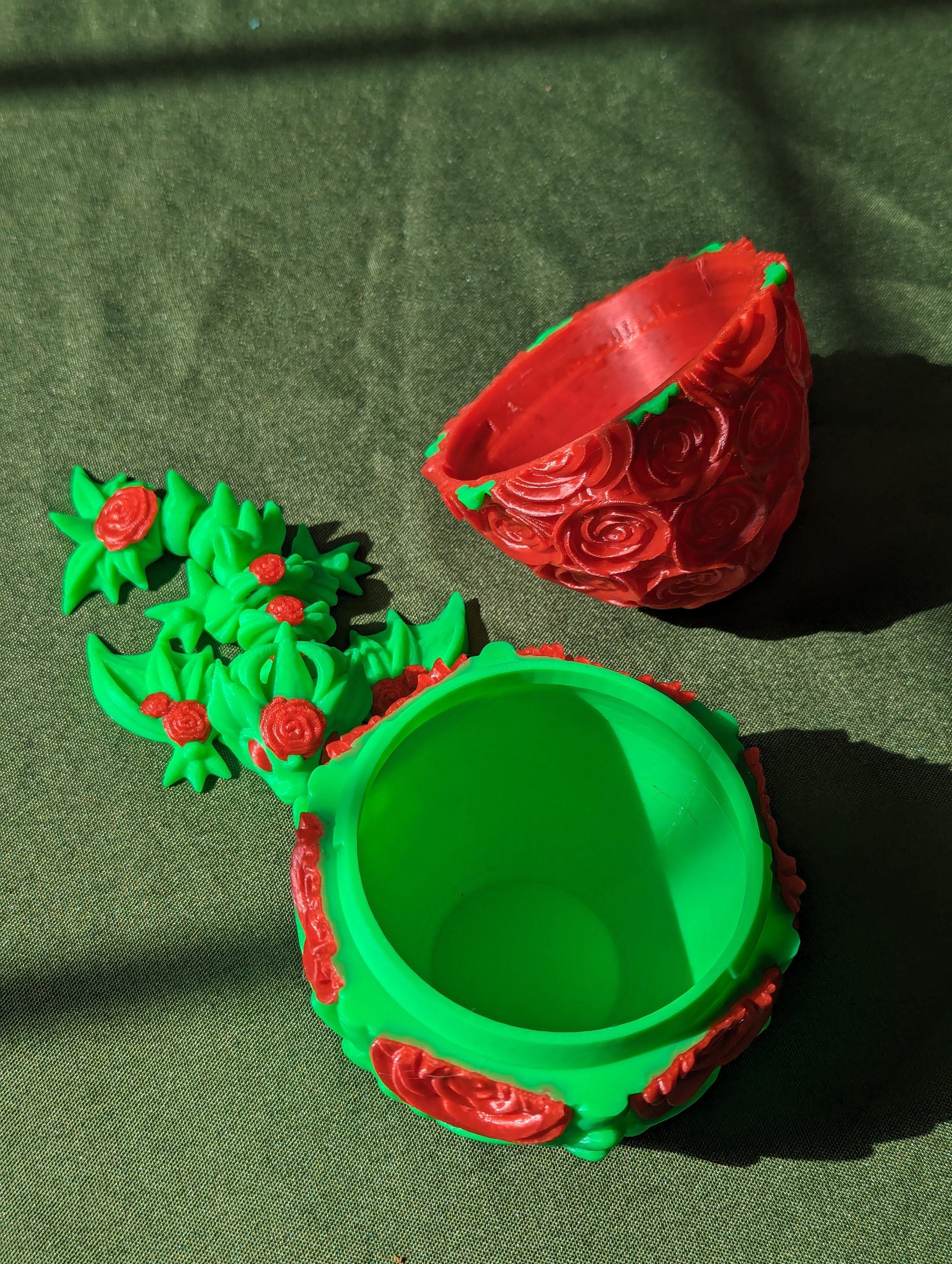 Rose Wyvern (dragon) and Egg - 3d Printed Articulated Dragon and a ...