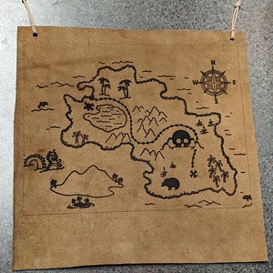 Laser Engraved Kids Treasure Map - Etsy