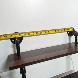 Urban Solid Wood Double Stack Shelving With Black Iron Brackets - Etsy