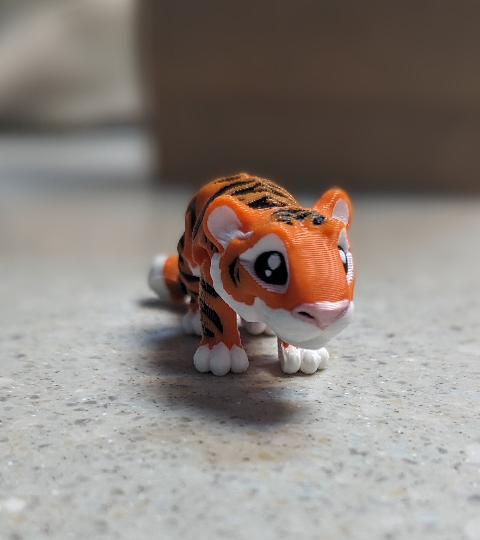 Cute Tiger - Flexible Figure - 3D Printed and Articulated Toy, Sensory ...