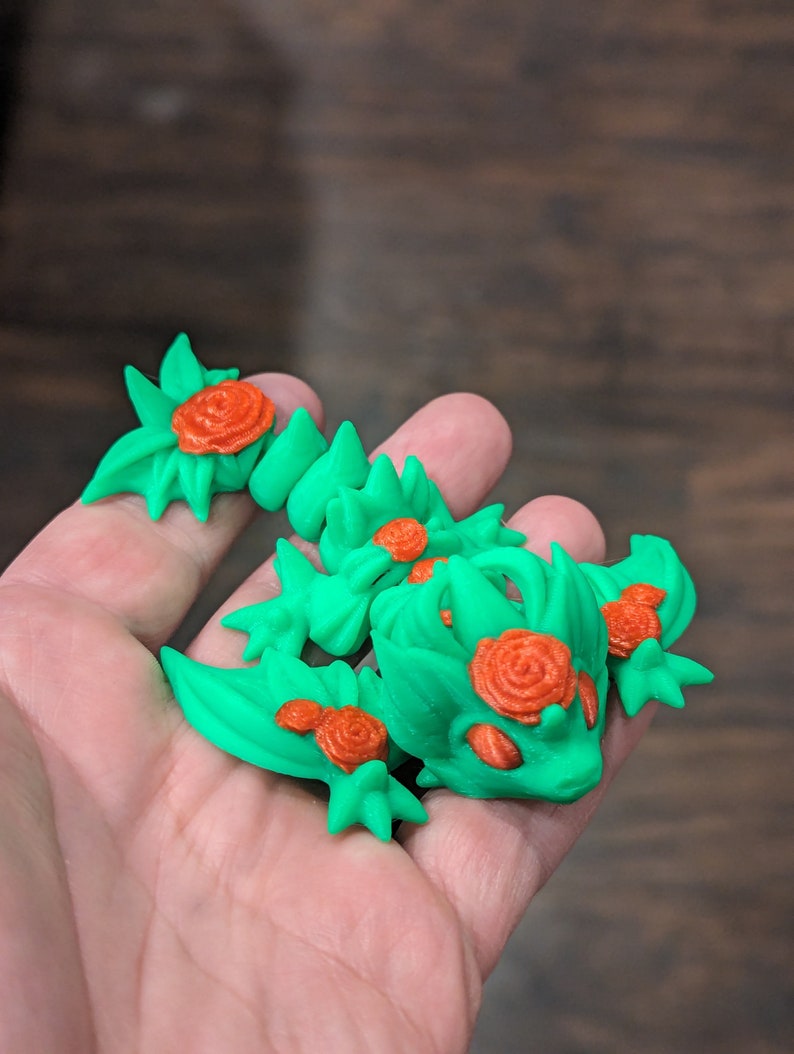 Rose Wyvern (dragon) and Egg - 3d Printed Articulated Dragon and a ...