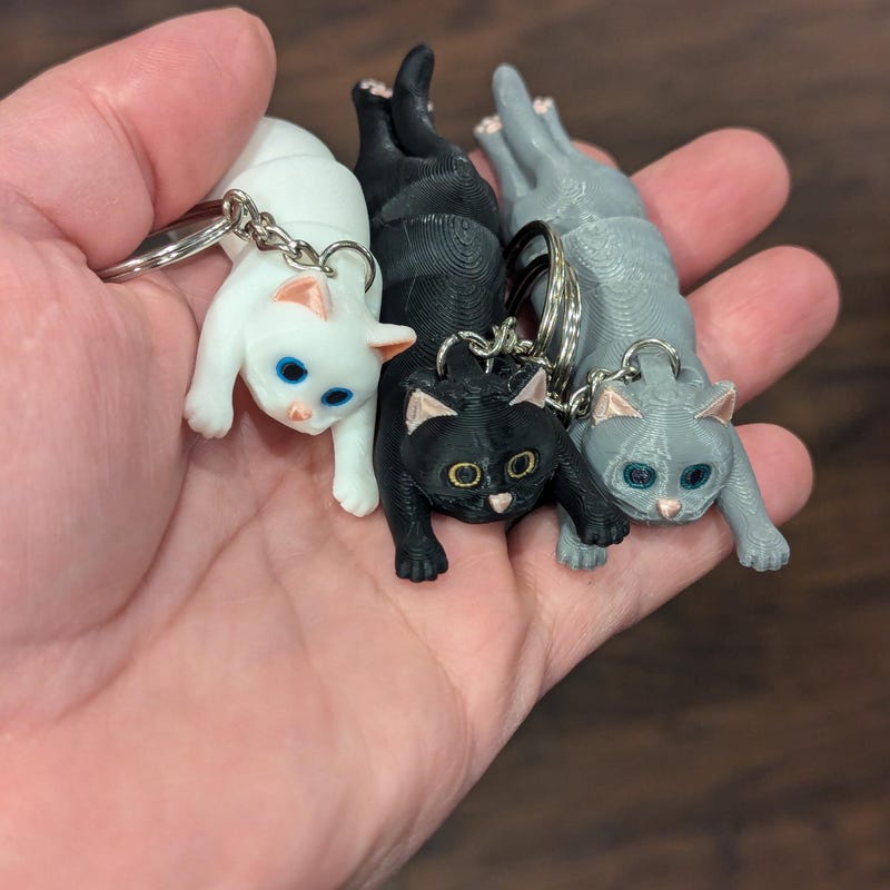 Cat Keychain - Etsy