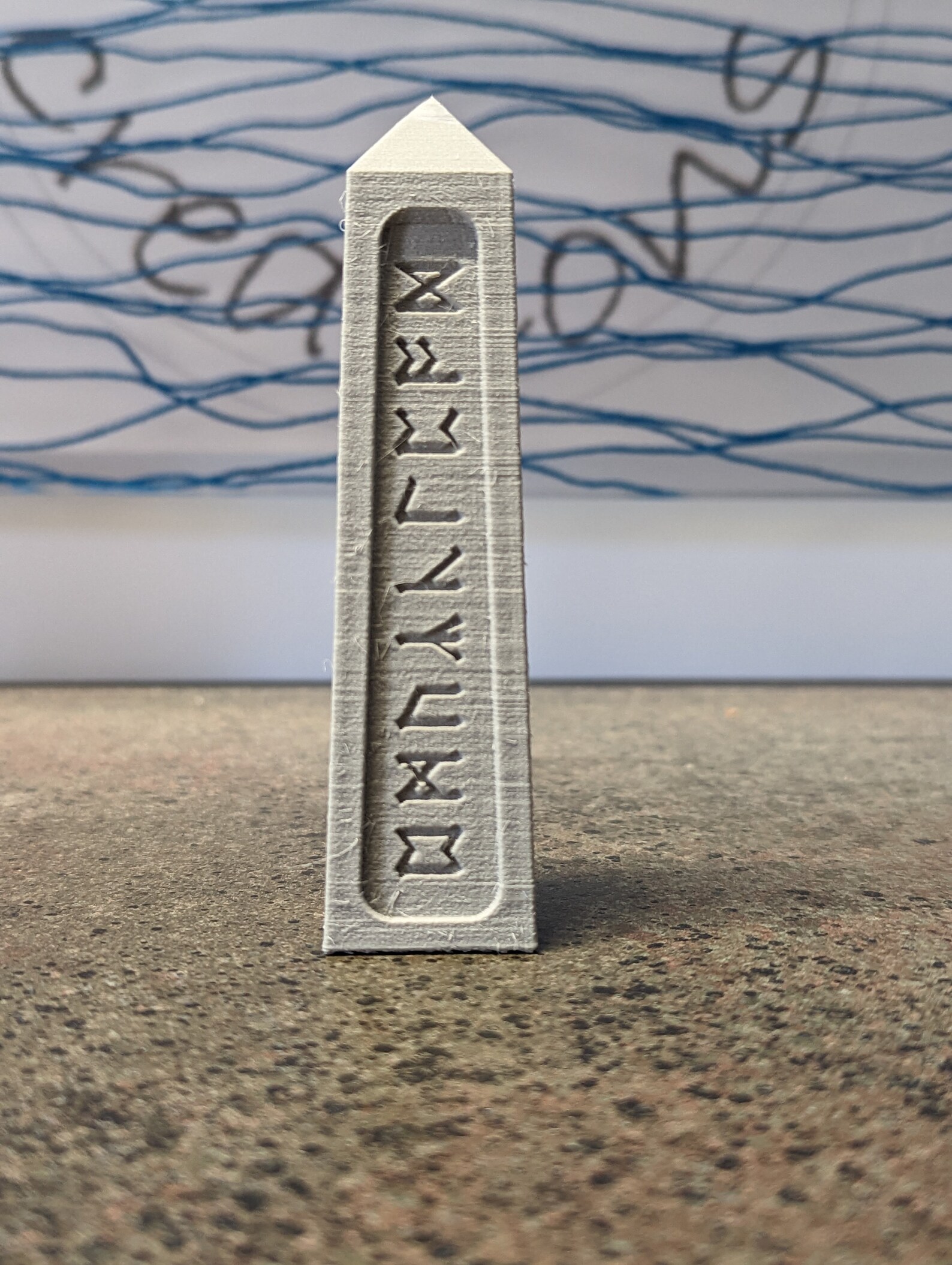 3d Printed Runic Obelisk Decoration - Etsy