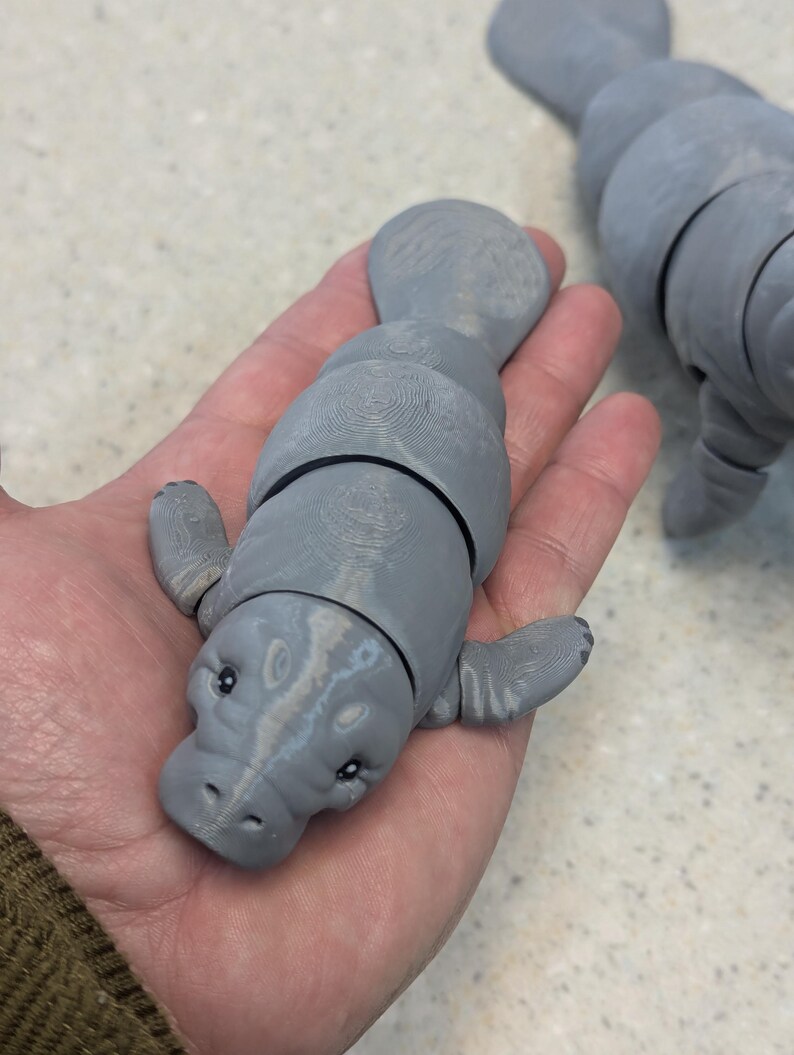 Manatee - Cute, Flexible Figure - Articulated Toy, Sensory Toy, Fidget ...