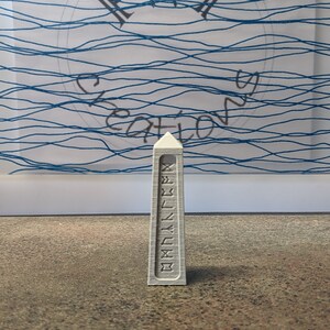 3d Printed Runic Obelisk Decoration - Etsy