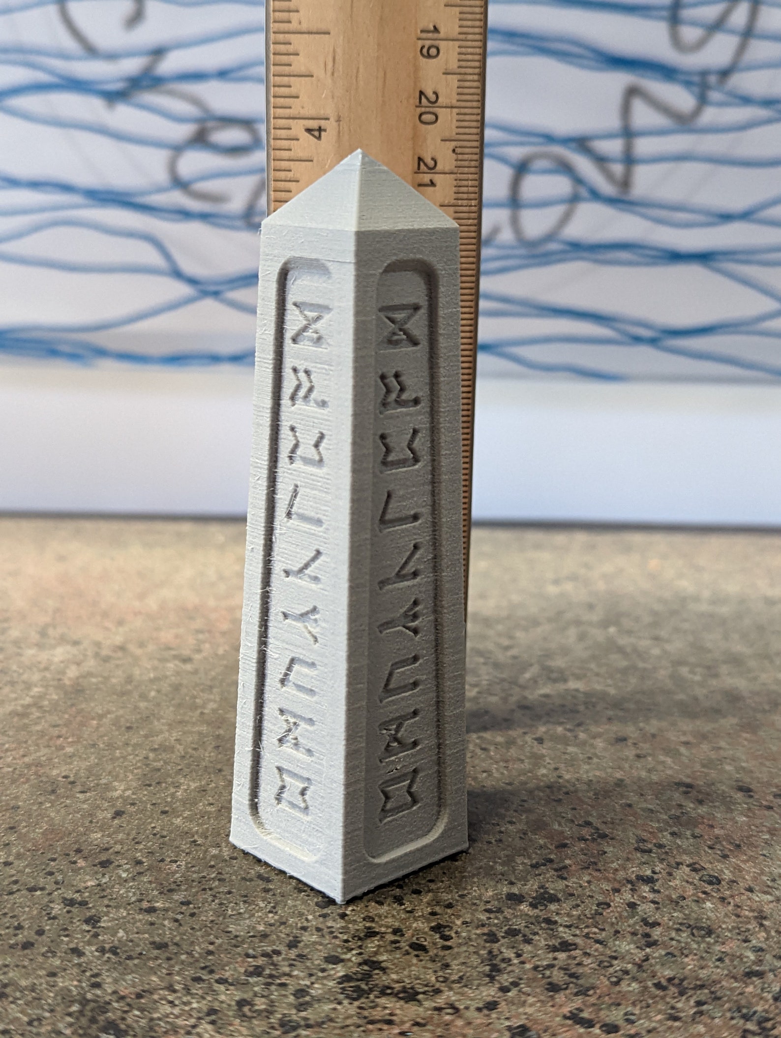 3d Printed Runic Obelisk Decoration - Etsy