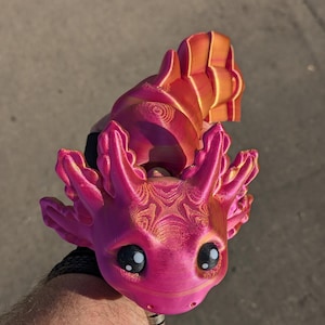 Huge Axolotl - Flexible Figure - Articulated Toy Sensory Toy Fidget Toy ...