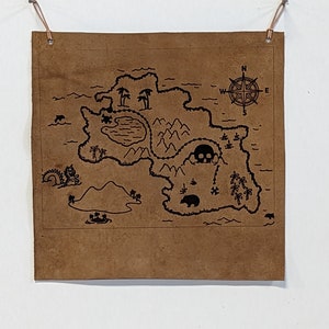 Laser Engraved Kids Treasure Map - Etsy