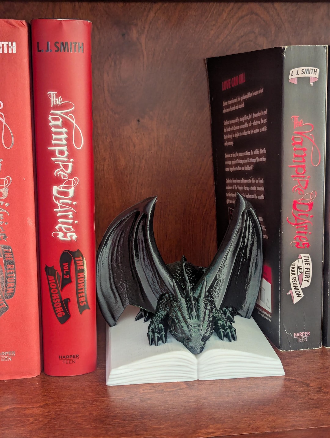 Dragon on a Book Library Decor, Book Decor, Bookshelf Decor, Shelf ...