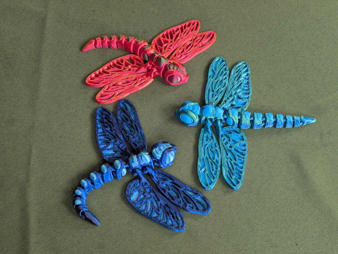 Dragonfly - Fully Articulated Dragonfly, Sensory Toy, Fidget Toy, Stim ...