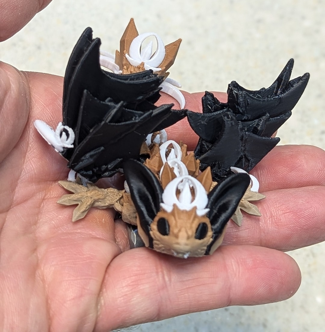 Night Wing Dragon - Three-color - 3D Printed and Fully Articulated ...