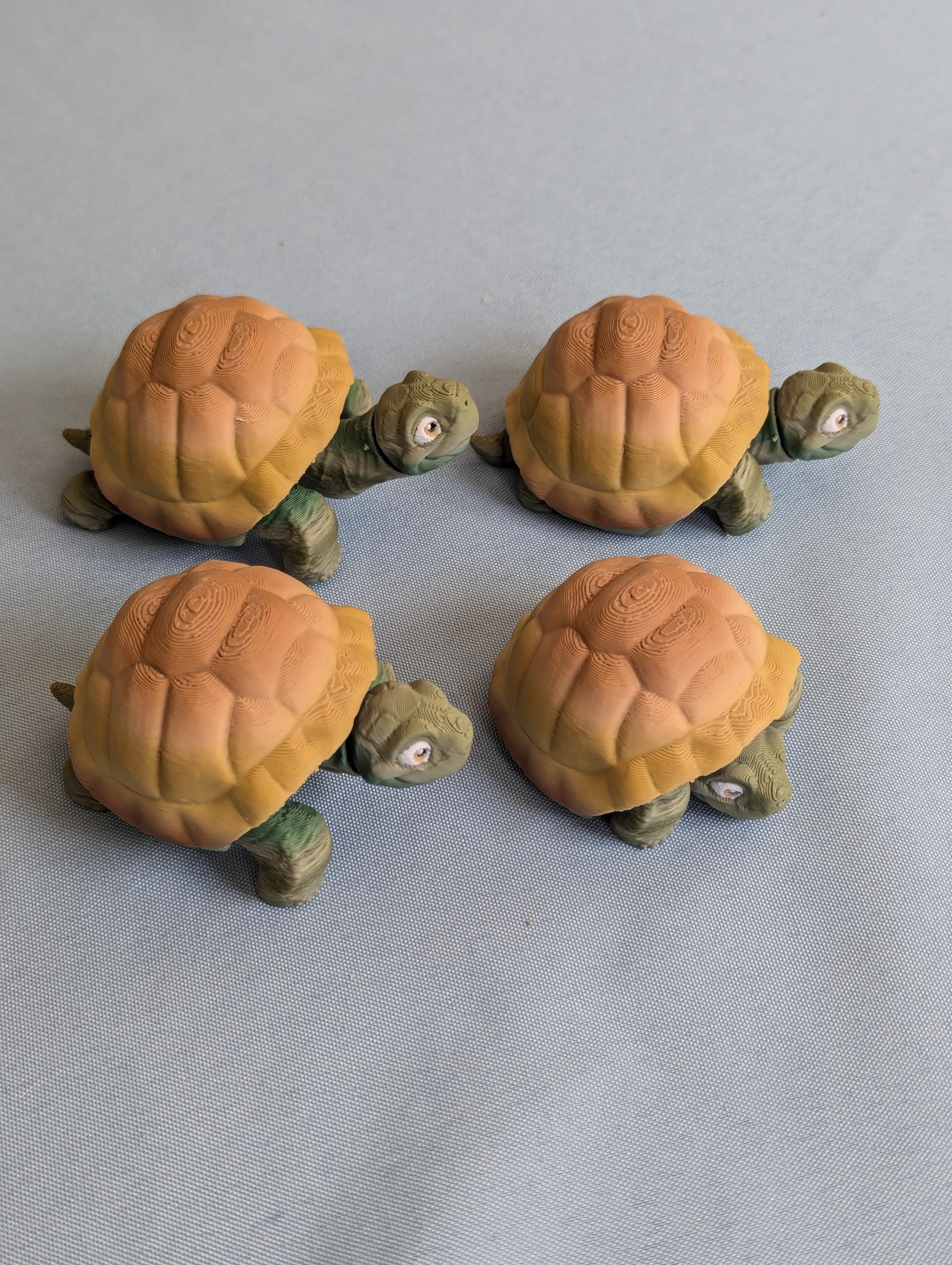Tortoise - Cute Posable Figure - 3D Printed and Articulated Toy ...