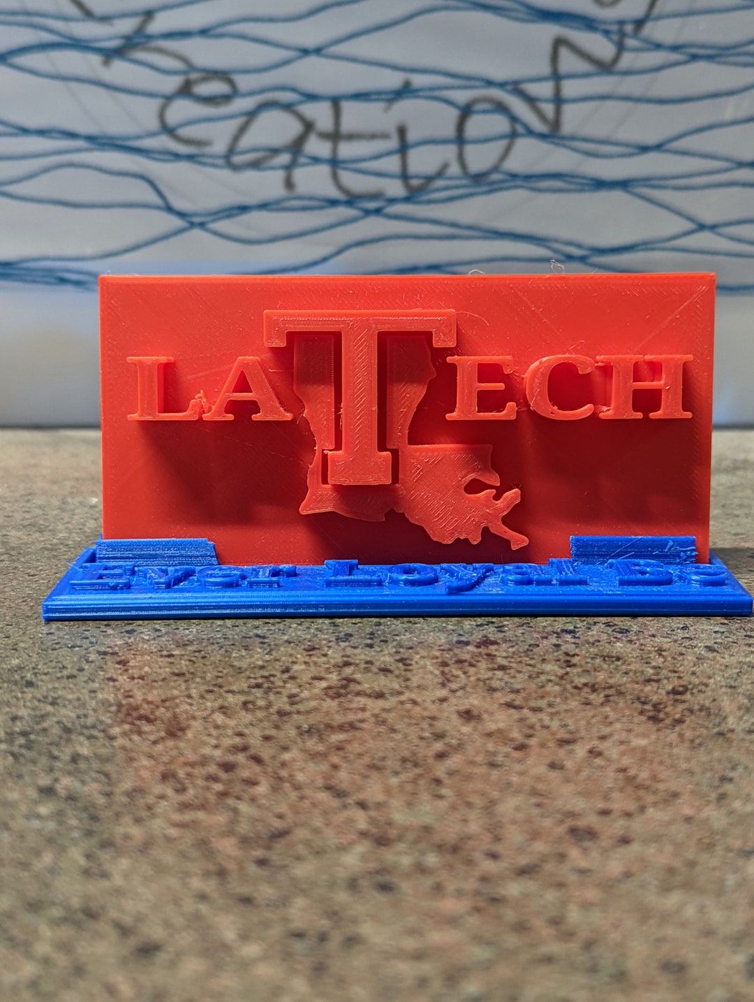3d Printed LA Tech Logo - Etsy