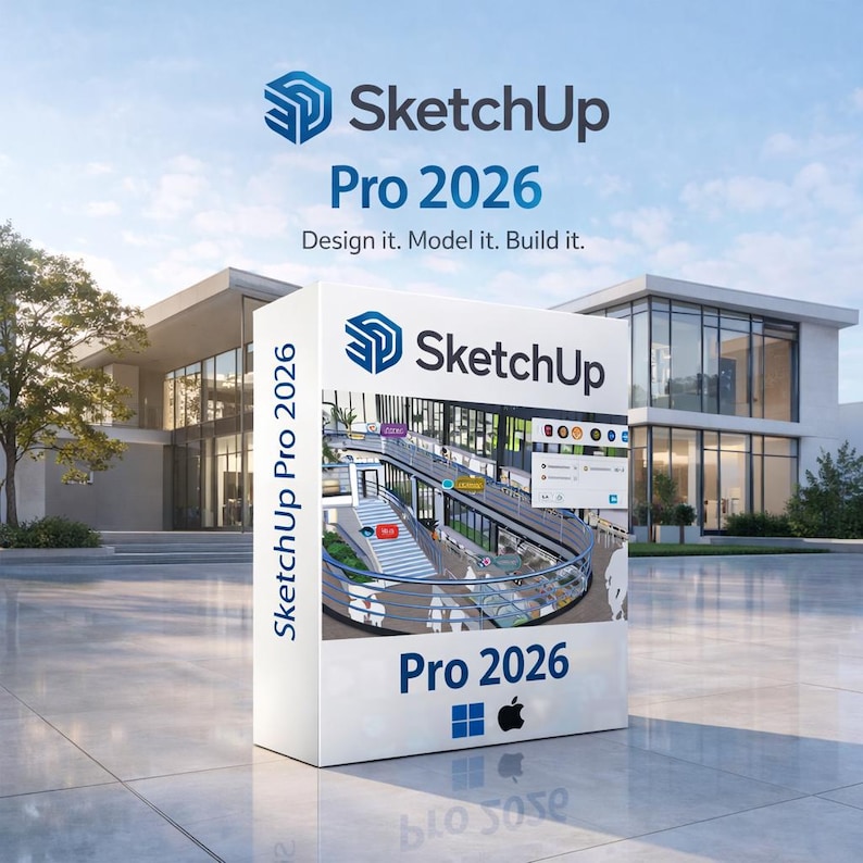 Sketchup Pro 2026 Lifetime License, Professional 3D Modeling Software ...