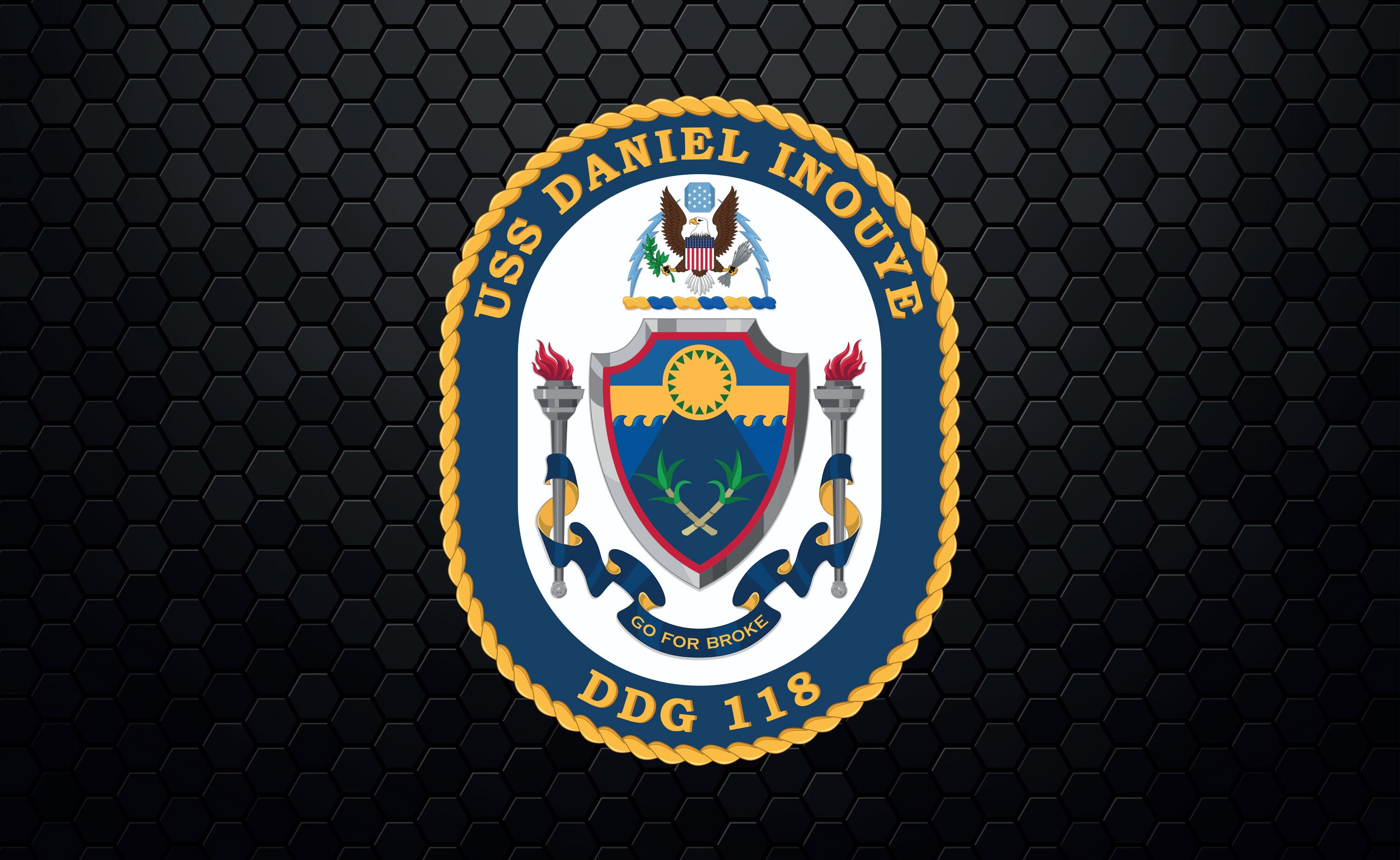 USS Daniel Inouye DDG-118 US Navy Guided Missile Destroyer - Etsy Finland