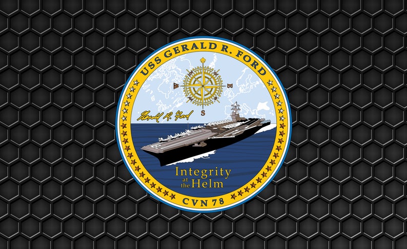 US Navy USS Gerald R. Ford CVN-78 Aircraft Carrier Patch Pin | Etsy