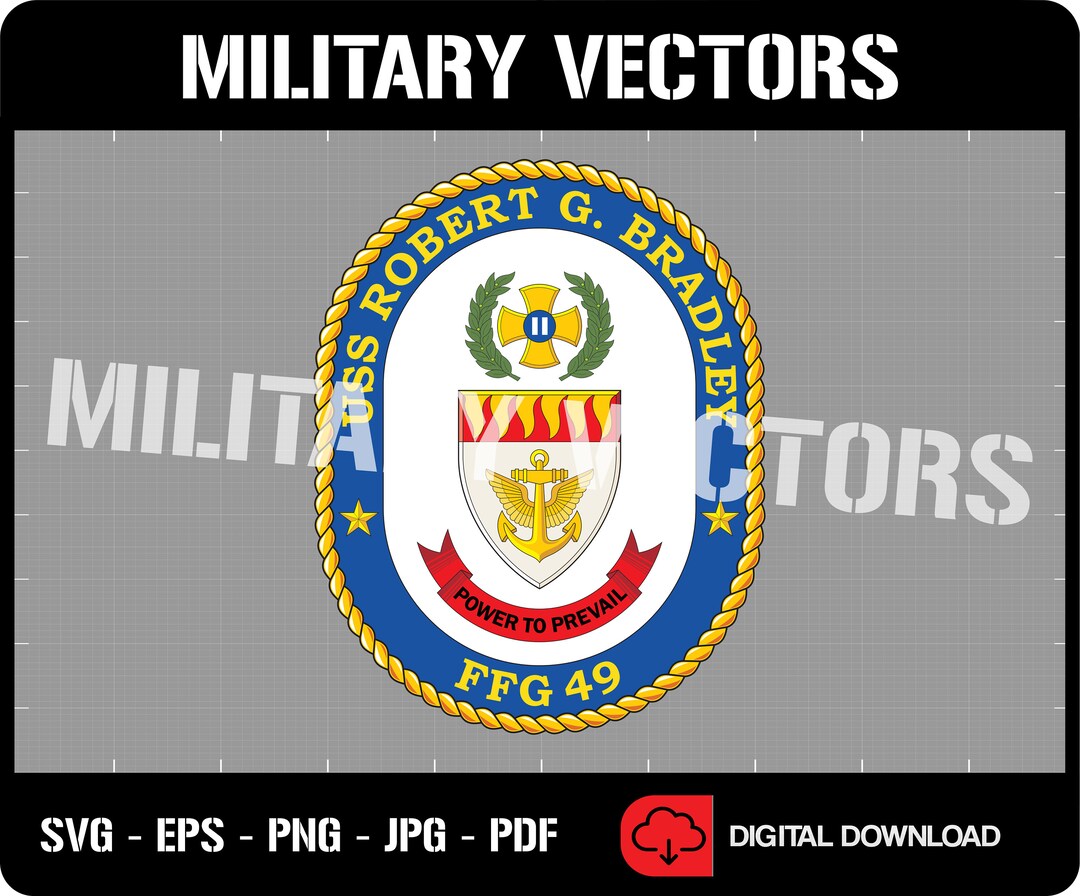 USS Robert G. Bradley FFG-49 Naval Frigate - Patch Logo Decal Emblem ...