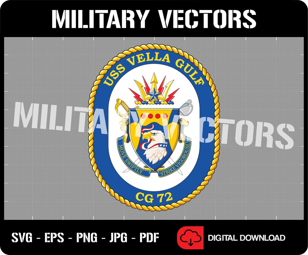 USS Vella Gulf CG-72: U.S. Navy Cruiser Ship's Crest Logo Decal Emblem ...