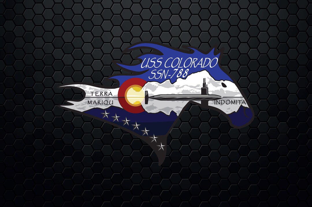 USS Colorado (SSN-788) Attack Submarine - Patch Logo Decal Emblem Crest ...