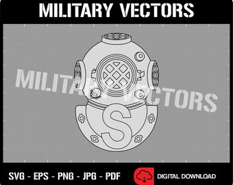 Navy Diver Pin Svg - Etsy