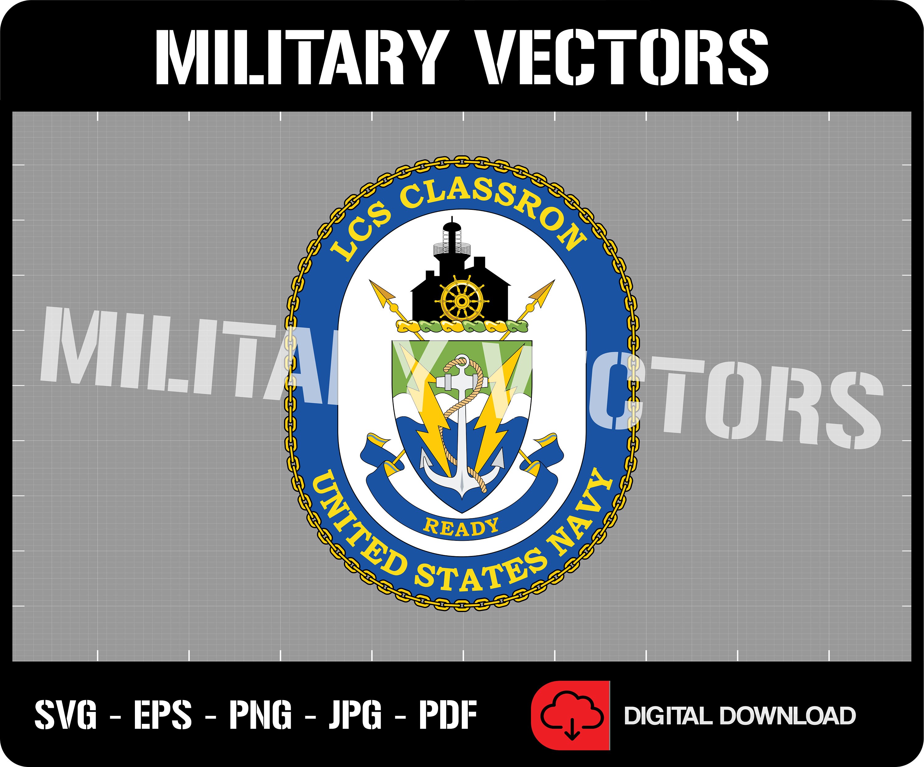 LCS Classron U.S. Navy Littoral Combat Ship Patch Logo Decal Emblem ...