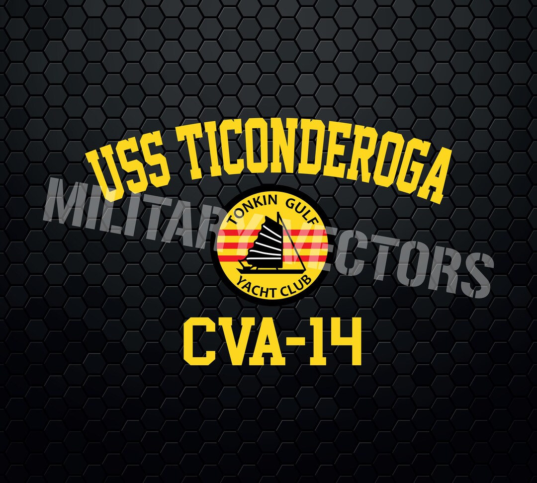 USS Ticonderoga CVA-14 Tonkin Gulf Yacht Club 7th Fleet Vietnam War ...