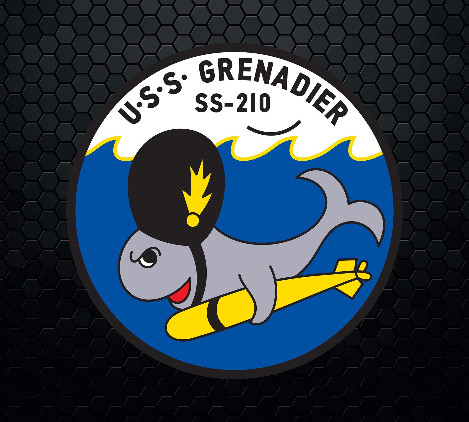U.S. Navy USS Grenadier SS-210 Submarine - Patch Logo Decal Emblem ...