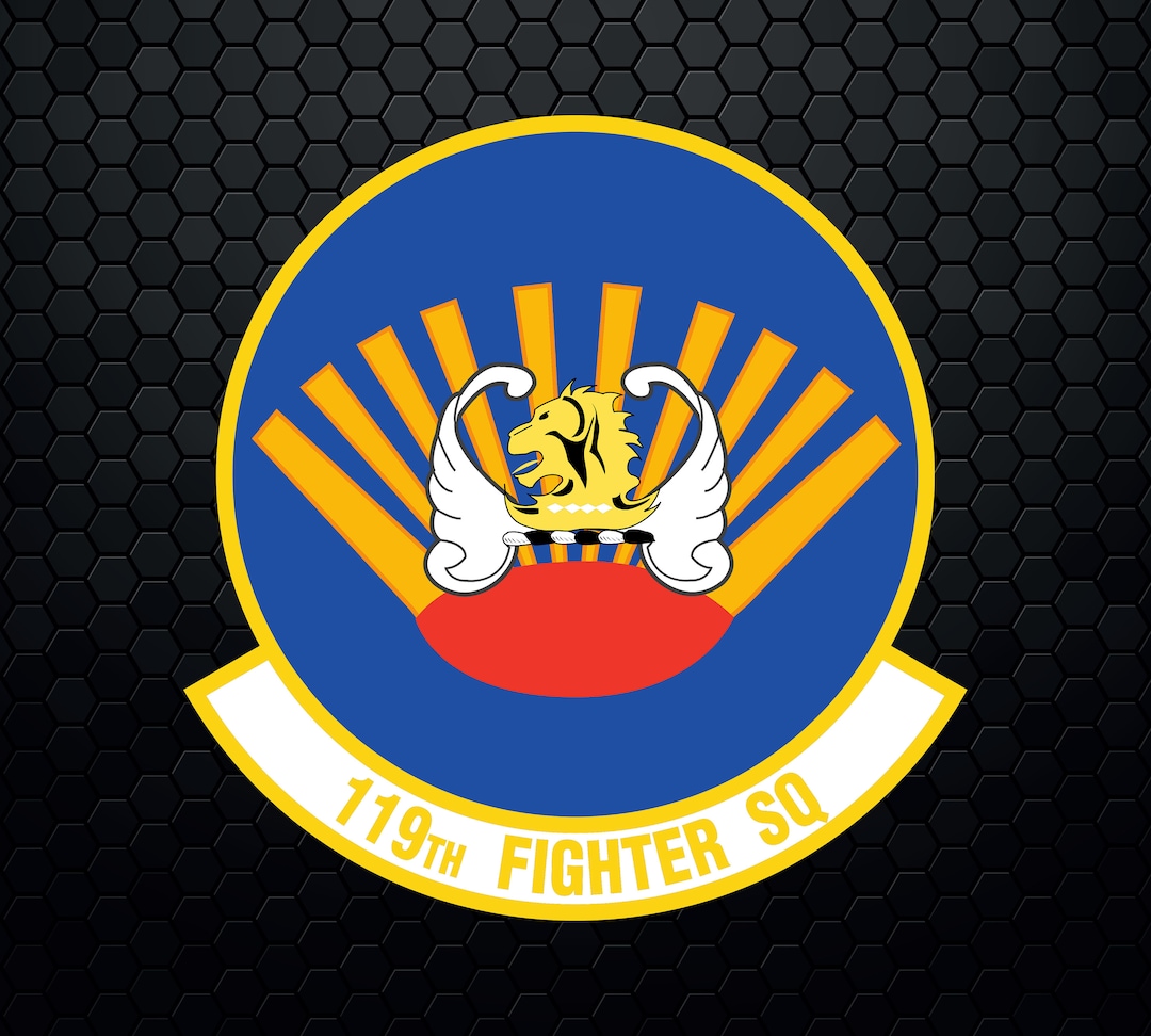 USAF 119th Fighter Squadron - Air Force 119th FS - Logo Decal Emblem ...