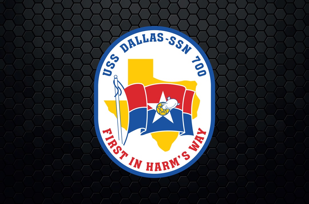 USS Dallas (SSN-700) Attack Submarine - Patch Logo Decal Emblem Crest ...