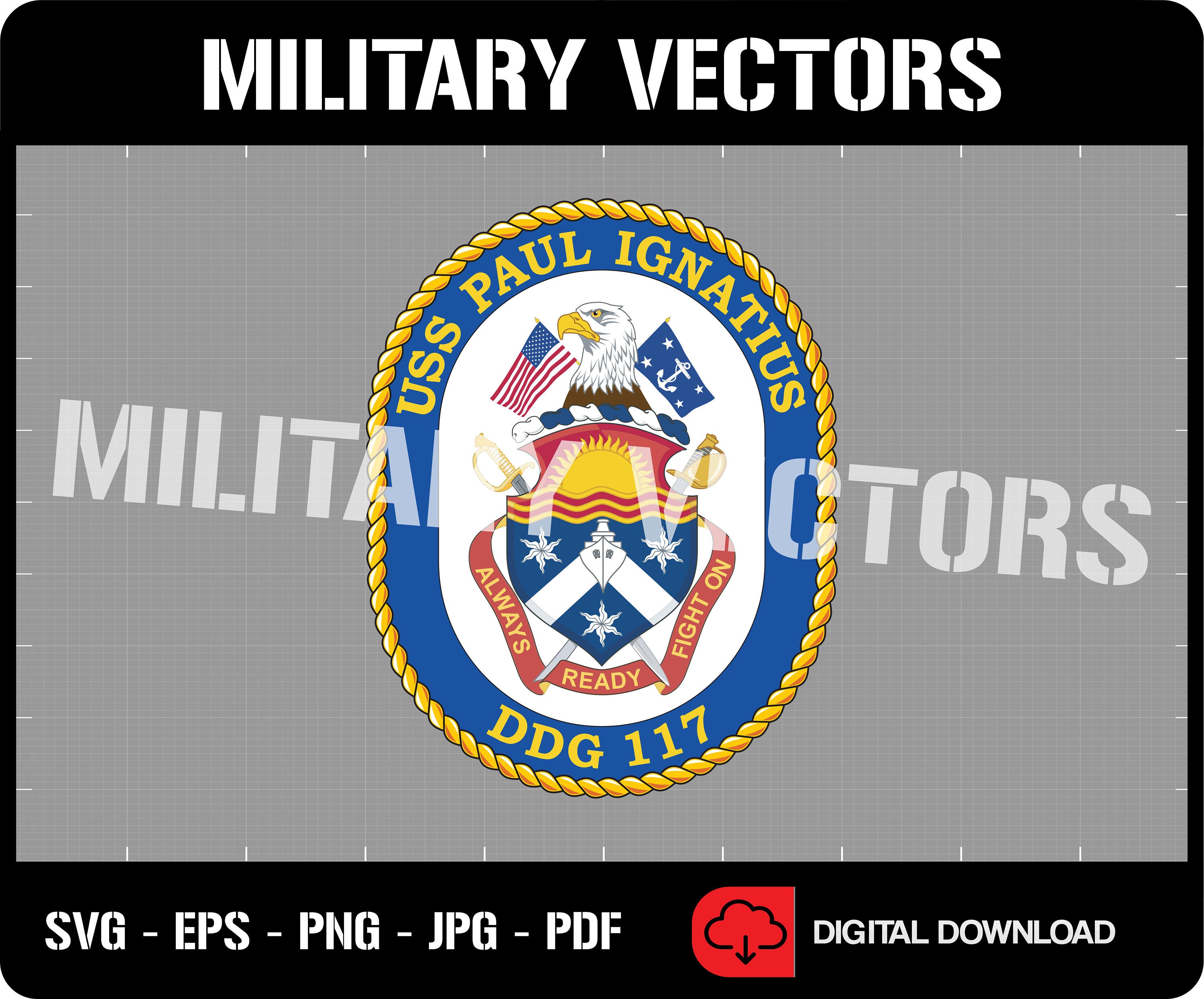 USS Paul Ignatius DDG-117 U.S. Navy Destroyer Ship's - Etsy