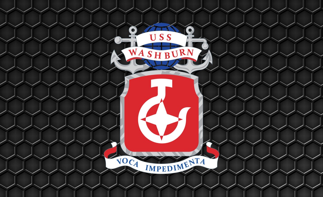 US Navy USS Washburn AKA-108 Attack Cargo Ship - Patch Pin Logo Decal ...