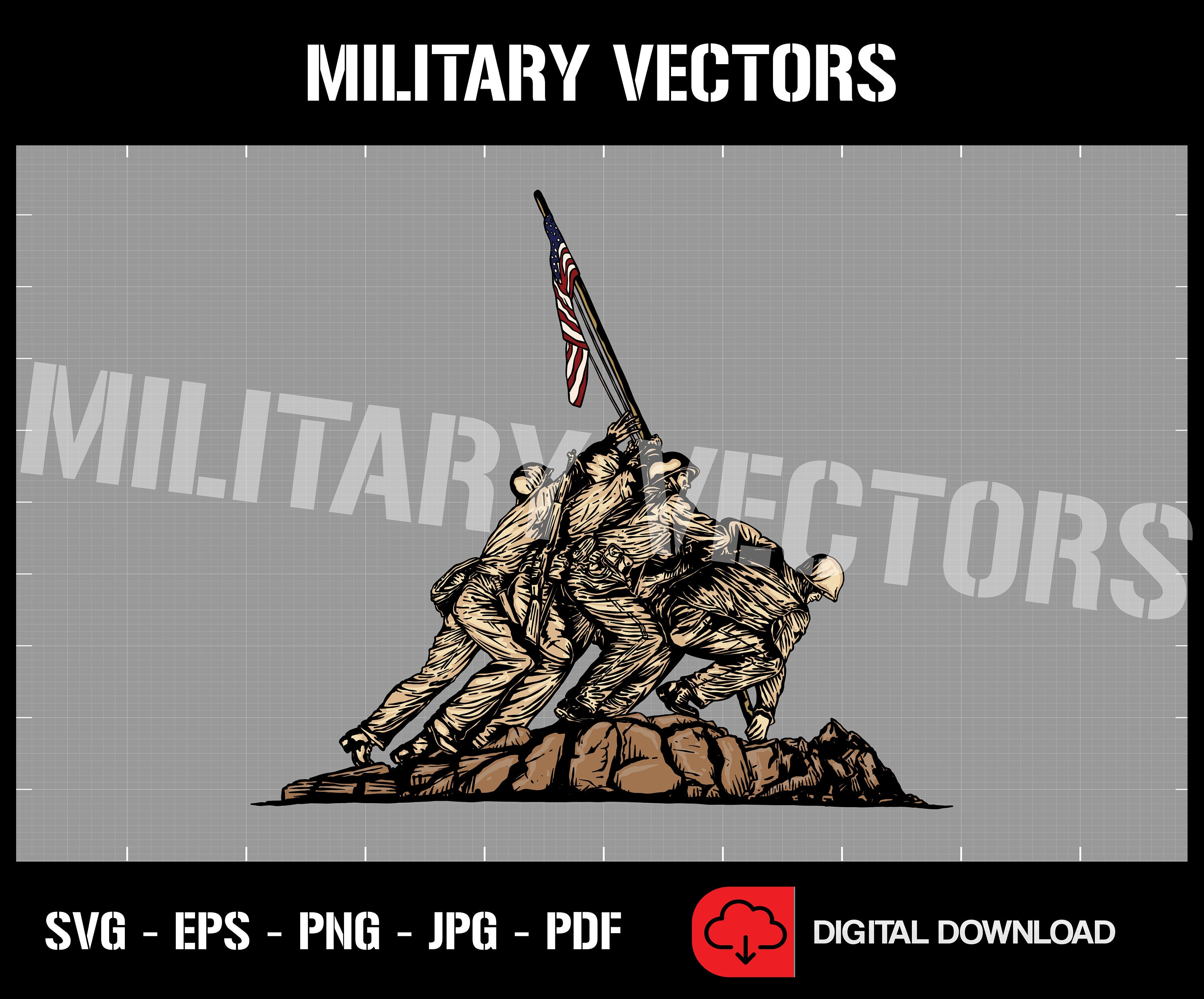 Iwo Jima Flag Raising Wwii Battle Of Iwo Jima Mount Etsy