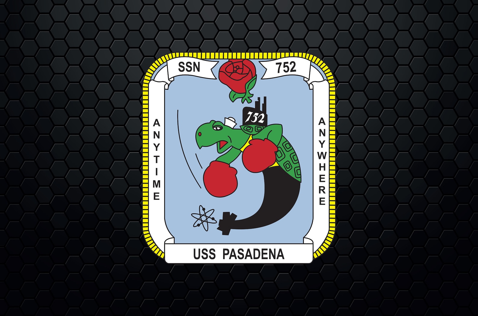 USS Pasadena SSN-752 Attack Submarine Patch Logo Decal Emblem Crest ...