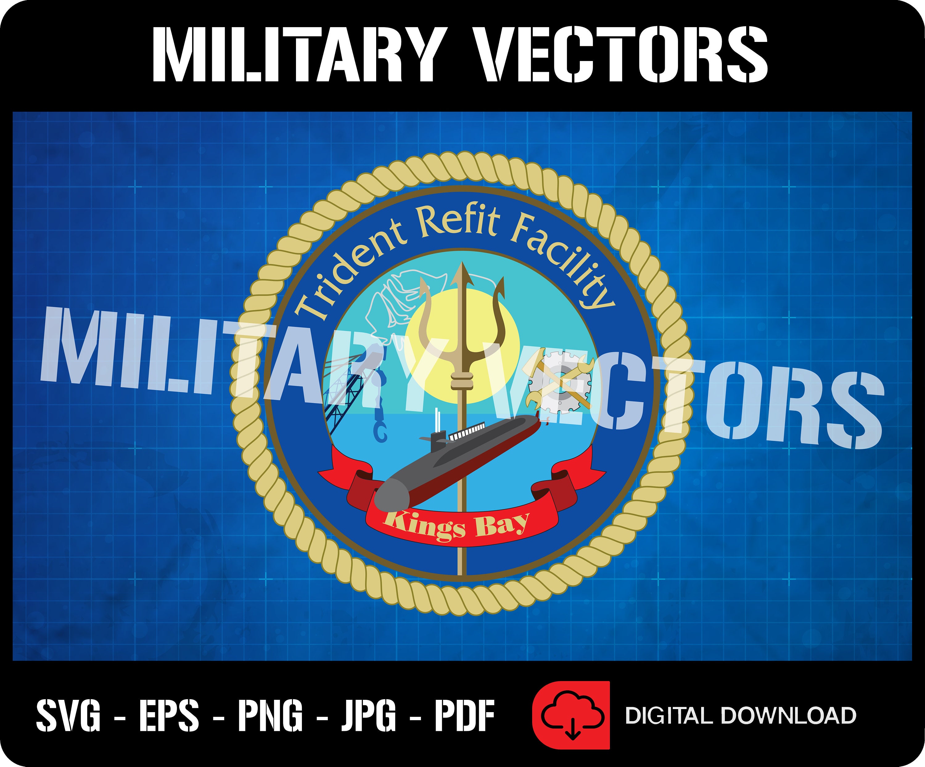 US Navy Trident Refit Facility Patch Pin Logo Decal Emblem - Etsy España