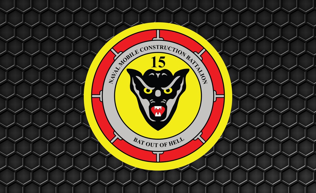 Naval Mobile Construction Battalion 15 (NMCB 15) - Patch Pin Logo Decal ...