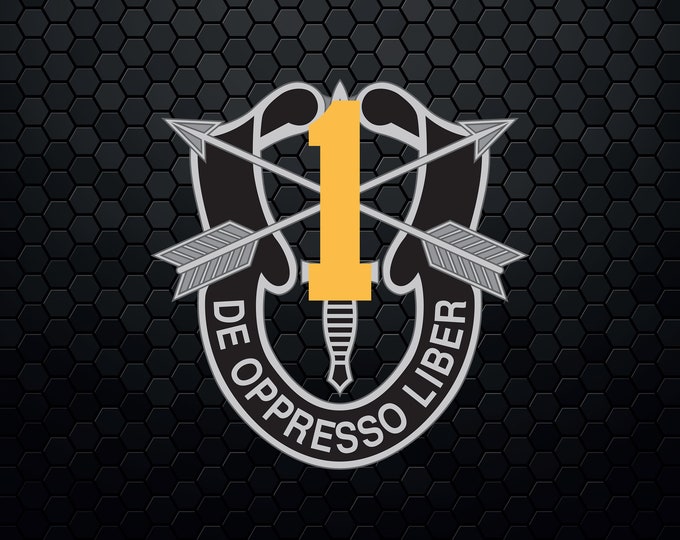 US Army 1st Special Forces Group 1st SFG De Oppresso Liber Patch Logo ...