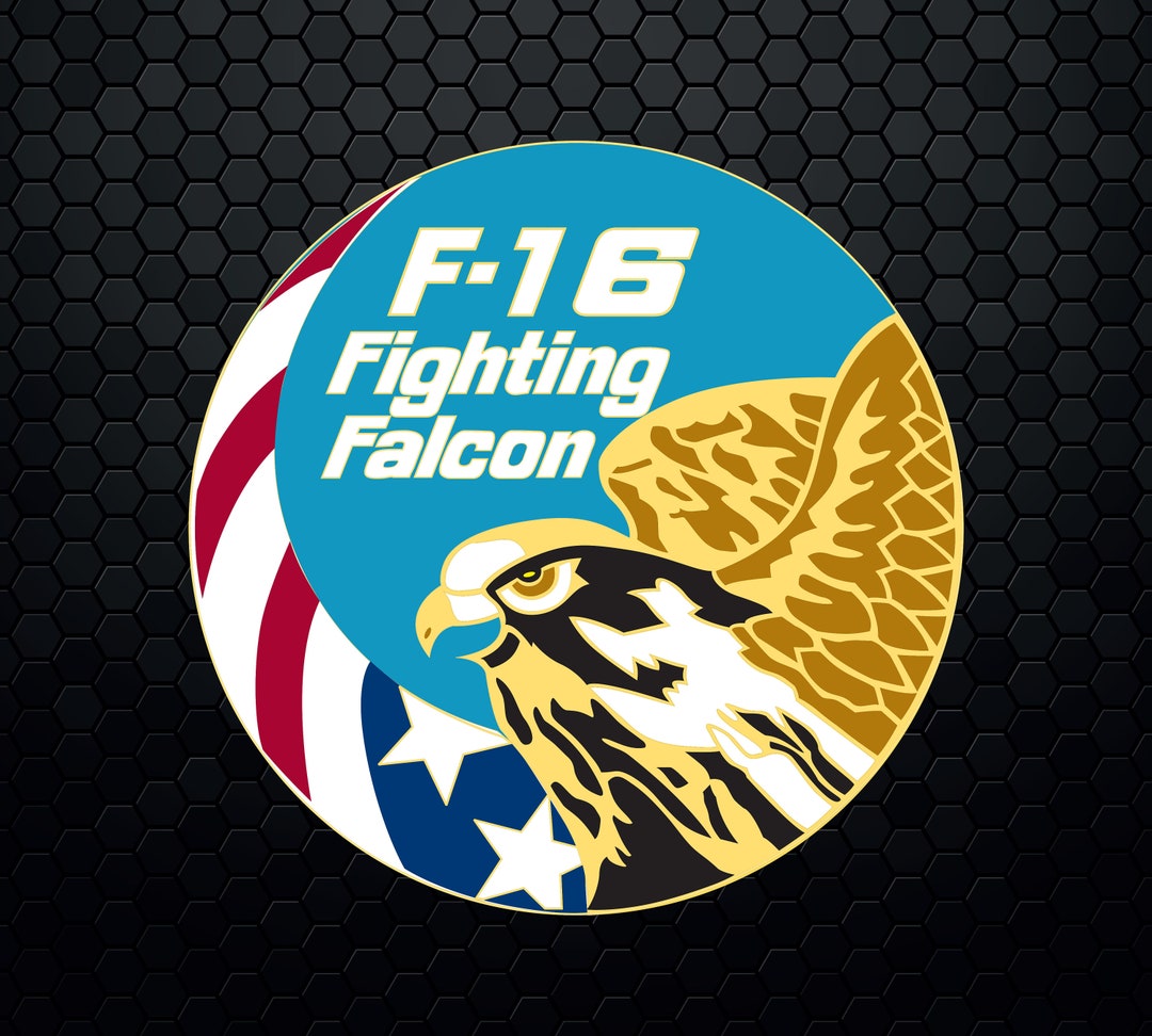 F-16 Fighting Falcon Military Fighter Jet Patch Logo Decal - Etsy