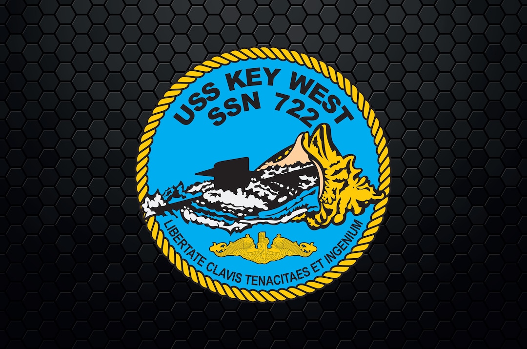 USS Key West (SSN-722) Attack Submarine - Patch Logo Decal Emblem Crest ...