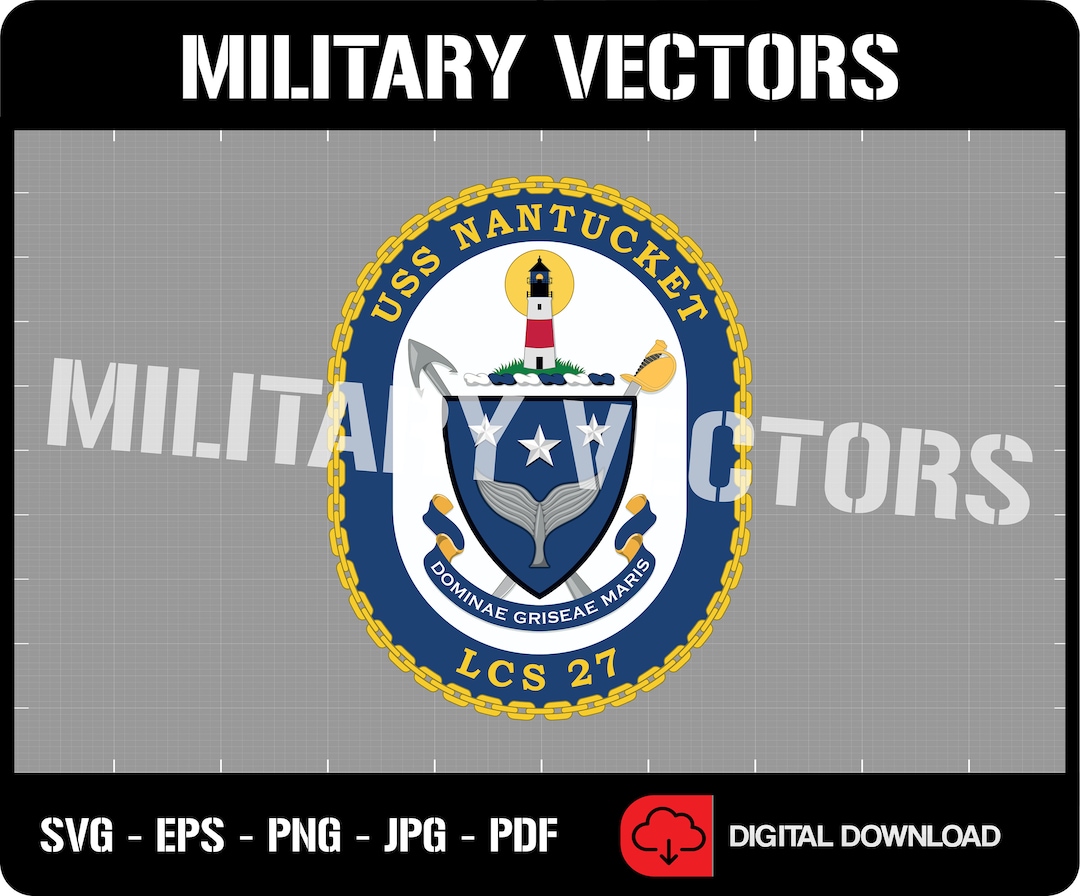 USS Nantucket LCS-27 - U.S. Navy Littoral Combat Ship Patch Logo Decal ...
