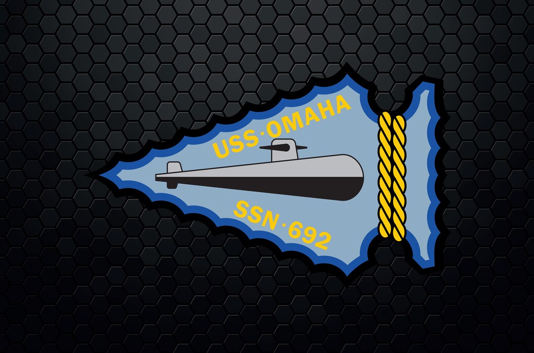 USS Omaha (SSN-692) Attack Submarine - Patch Logo Decal Emblem Crest ...