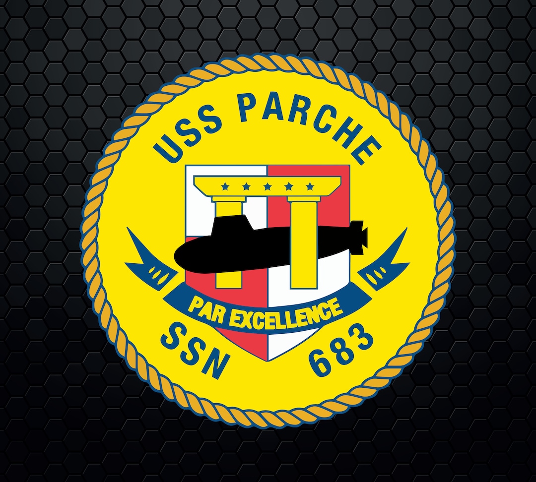 U.S. Navy USS Parche SSN-683 Submarine - Patch Logo Decal Emblem Crest ...