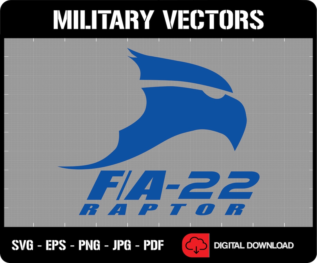 F/A-22 Raptor Military Fighter Jet - Patch Logo Decal Emblem Crest ...