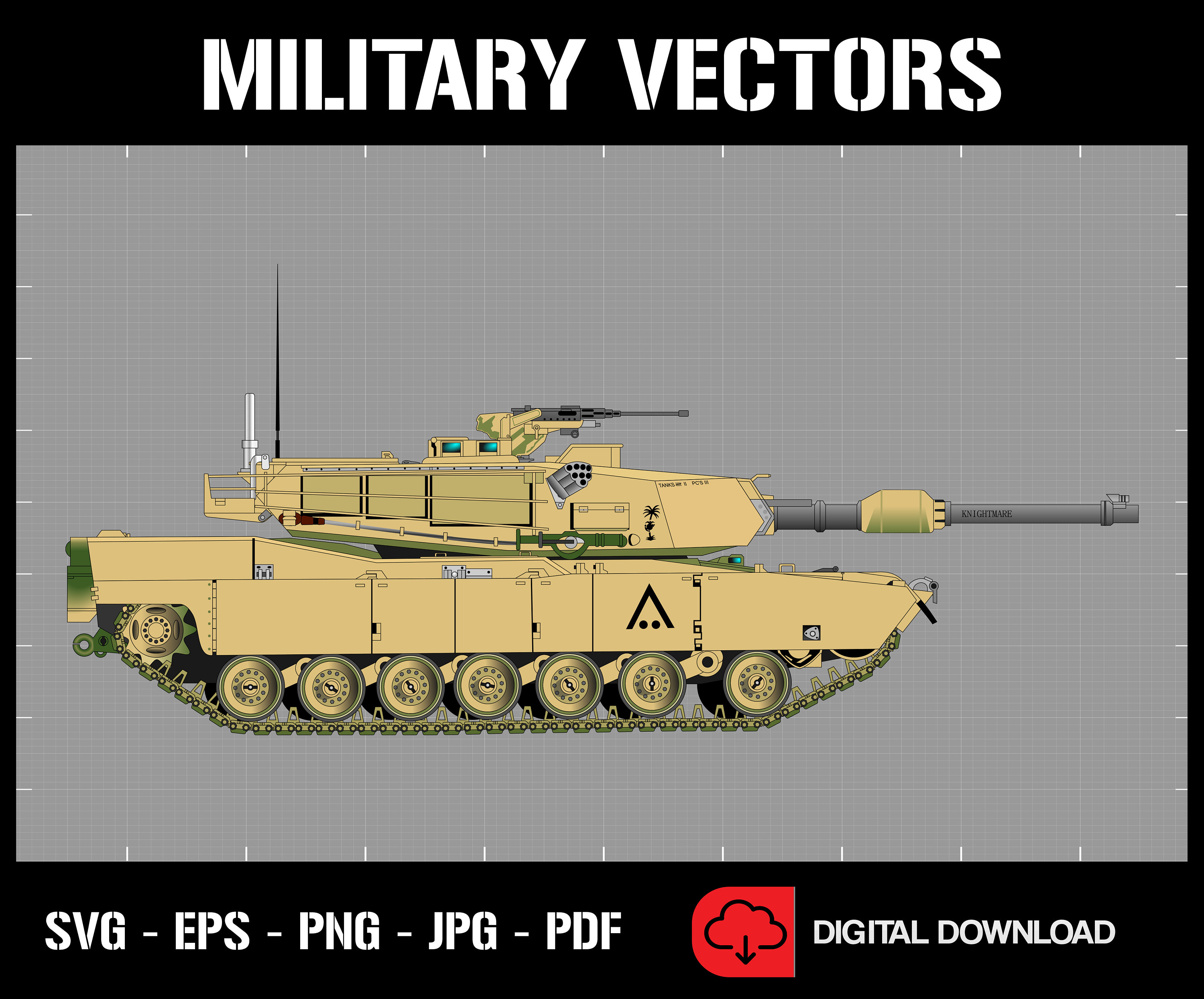 M1A1 Abrams Main U.S. Military Army USMC Battle Tank - Patch Pin Logo ...