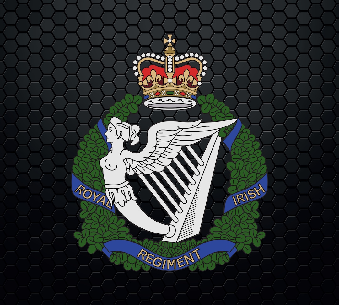 Royal Irish Regiment - British Army - Cap Badge Patch Logo Decal Emblem ...
