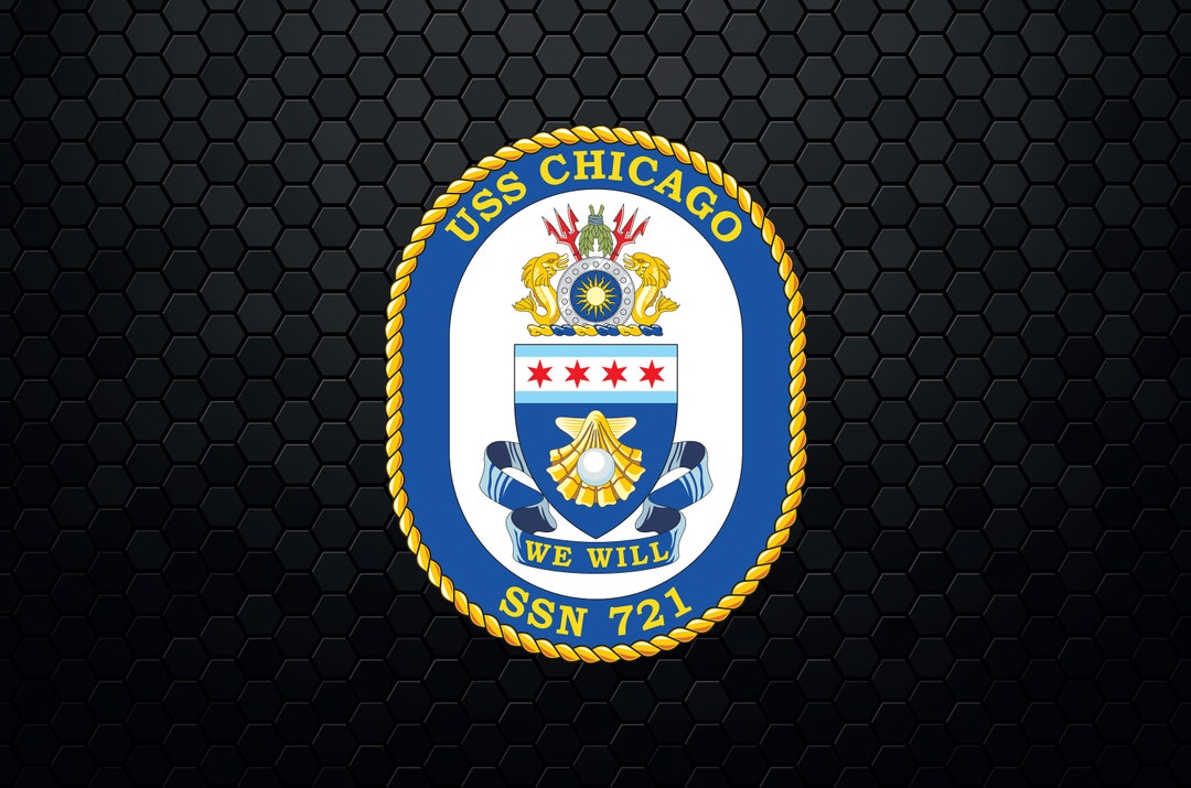 Uss Chicago SSN-721 Submarino de ataque Logotipo de parche de ...